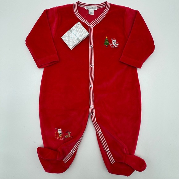 Kissy Kissy | One Pieces | New Kissy Kissy Baby Red Velour Christmas ...